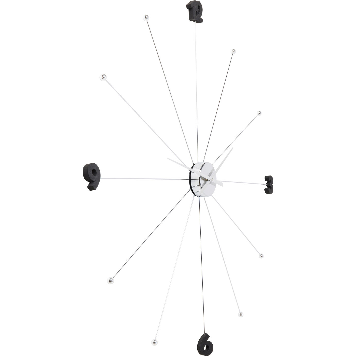 Wall Clock Like Umbrella Chrome - KARE USA Wall Clock Like Umbrella Chrome - KARE USA