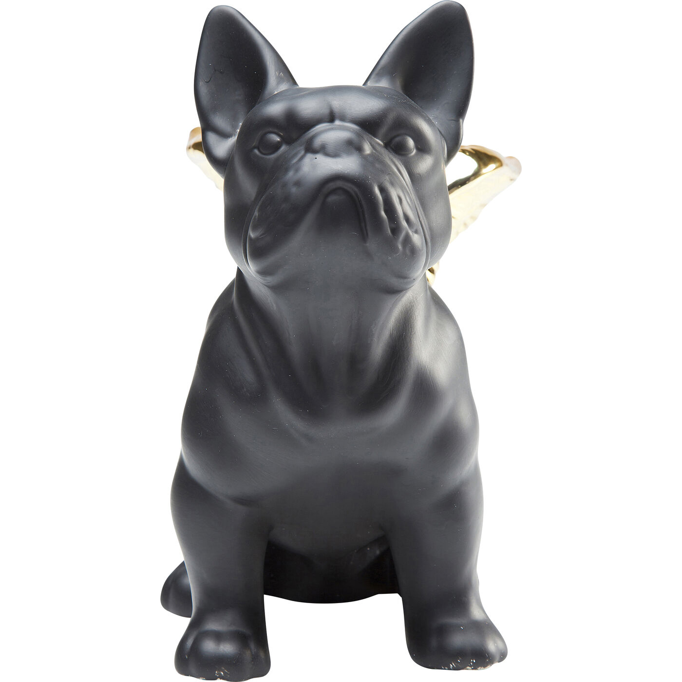 Figura deco Sitting Angel Dog oro-negro - KARE Chile