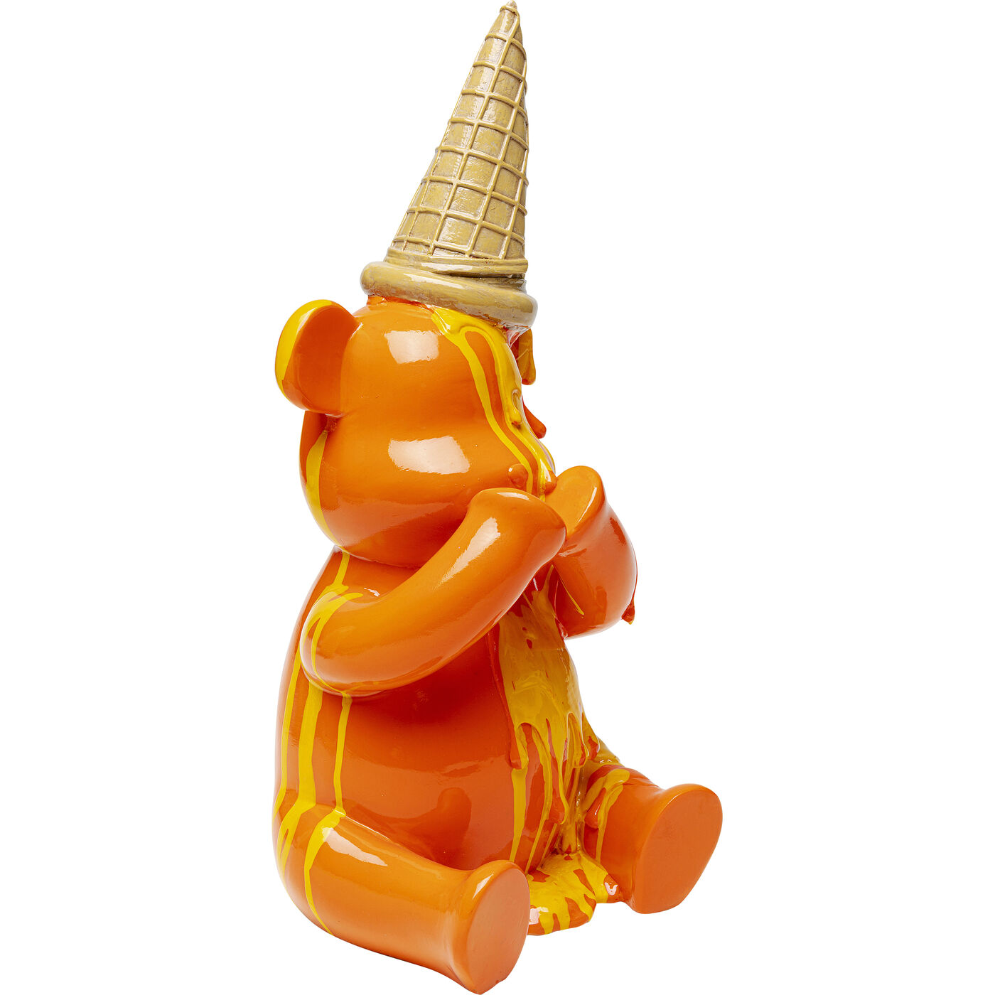 Figura Deco Sitting Gelato Bear Naranja 37cm - KARE Chile