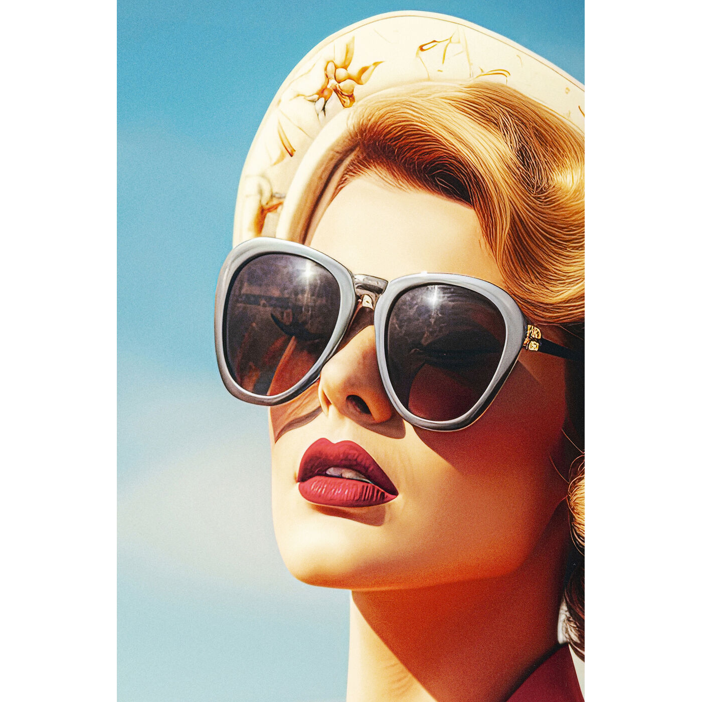 Framed Picture LED Jetset Pose Lady 120x80cm - KARE USA