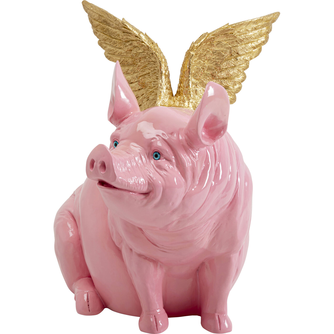 Figura decorativa Flying Pig Rosa 79cm - KARE Chile