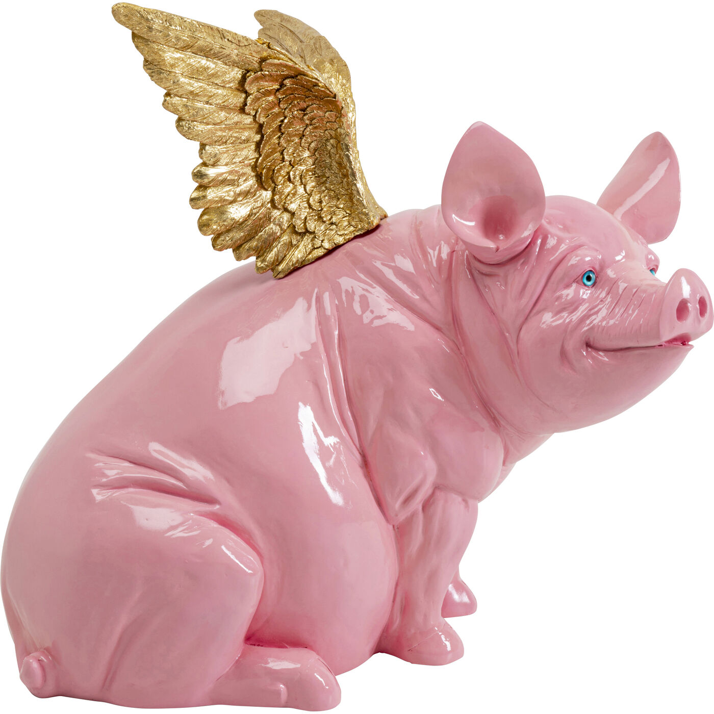 Figura decorativa Flying Pig Rosa 79cm - KARE Chile