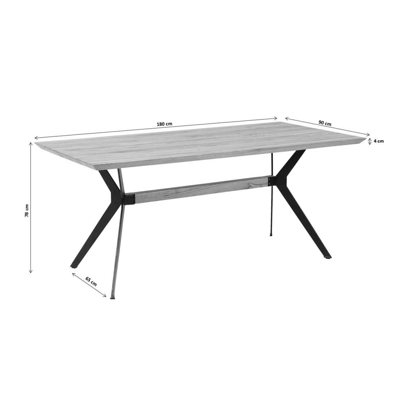 Table Downtown Walnut 180x90cm - KARE USA