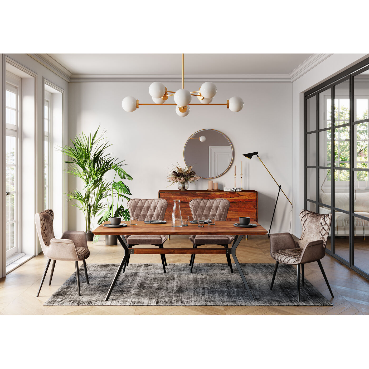 Table Downtown Walnut 180x90cm - KARE USA