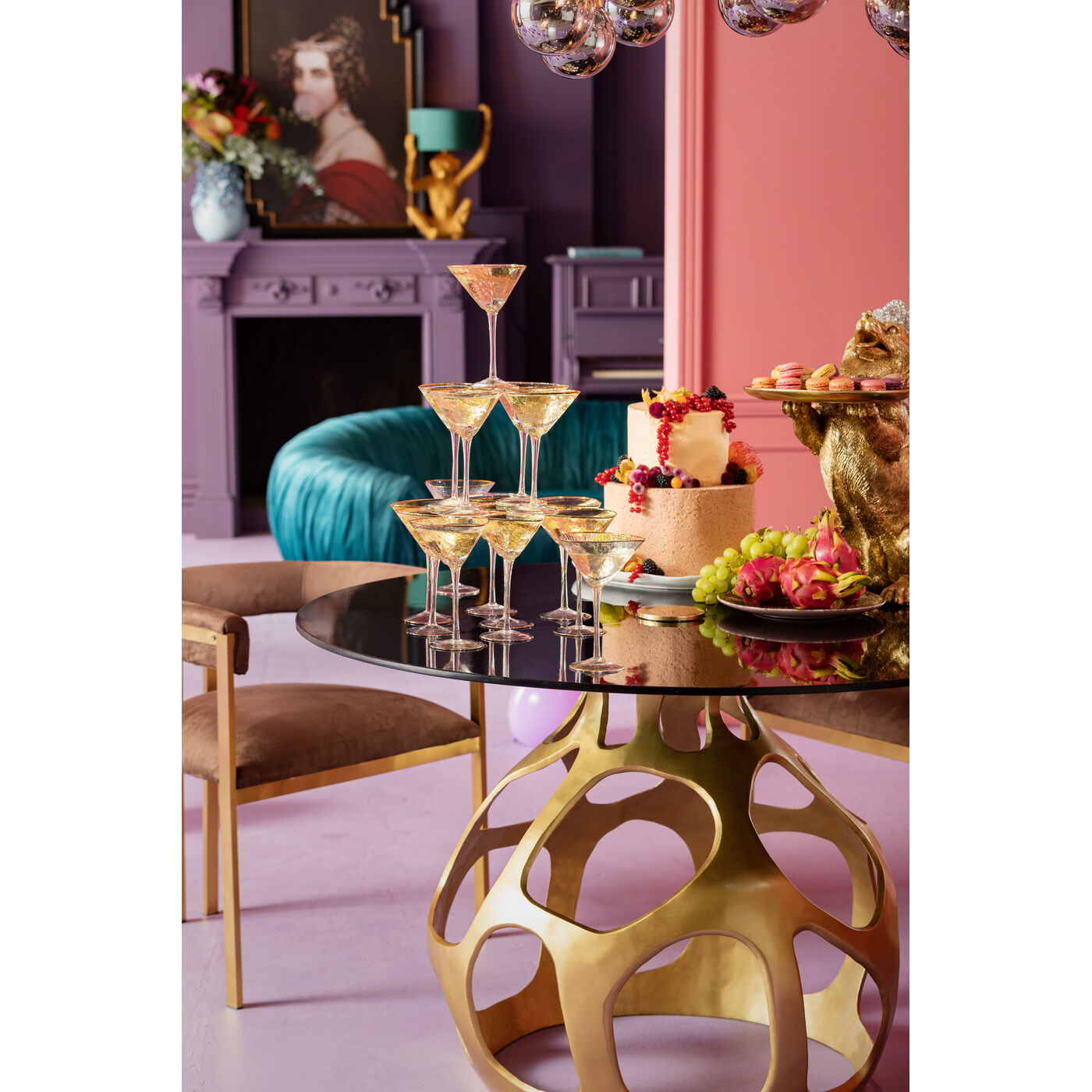 Table Volcano Gold Ø120cm - KARE USA