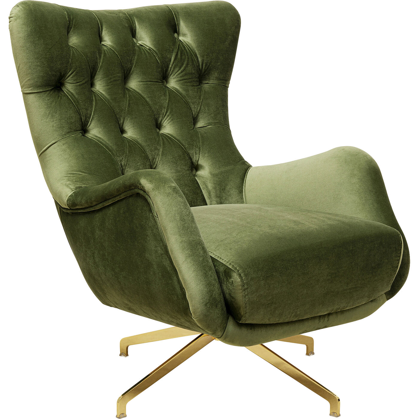 Sillón giratorio Bellini Velvet verde - KARE Chile