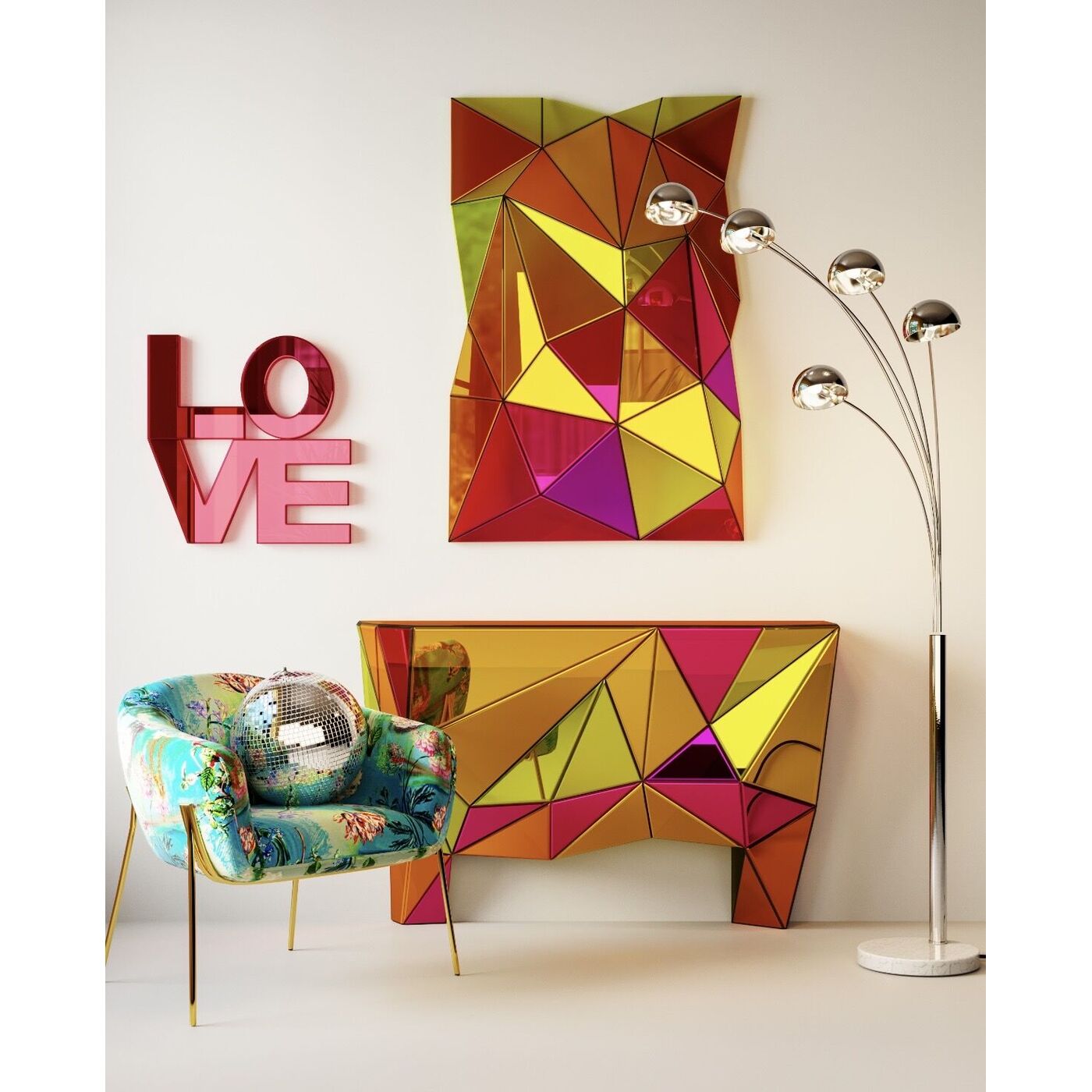 Wall Mirror Prisma Colore 80x120cm - KARE USA